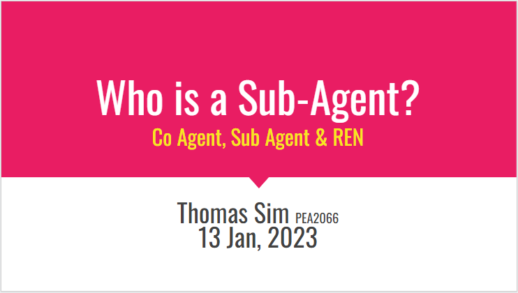 118 Sub-Agent, Co-Agent & REN – My Real Property for Real Estate Agents